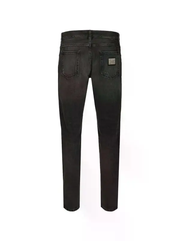Dolce & Gabbana Logo-plaque Jeans - Black