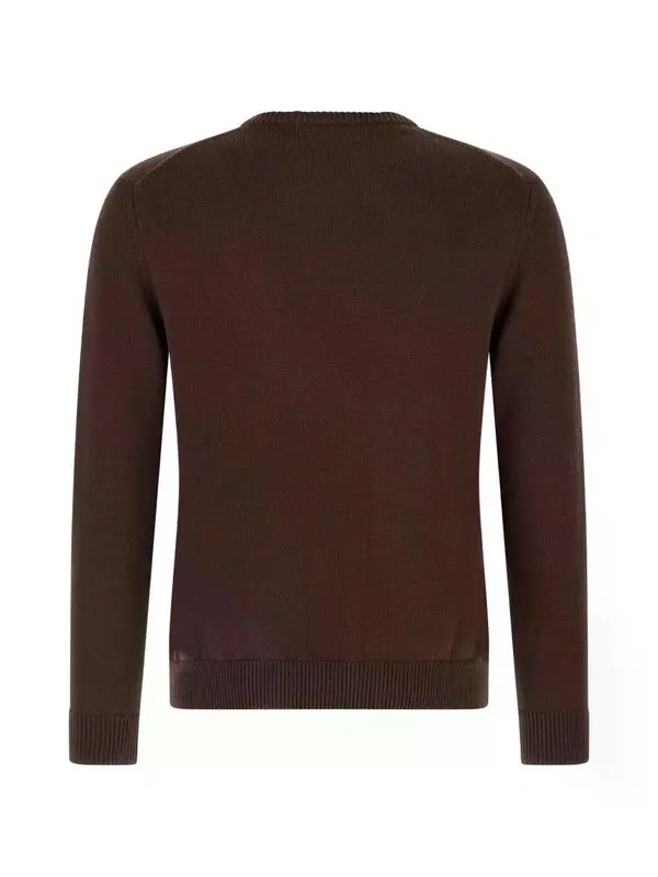 BALLANTYNE Argyle Jacquard Sweater - Brown