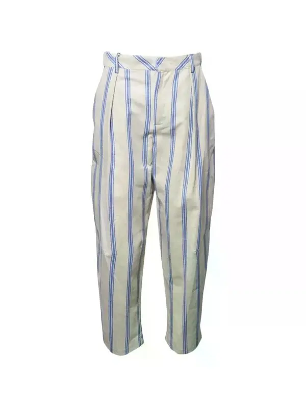 FRONT STREET 8 Striped Trousers - White