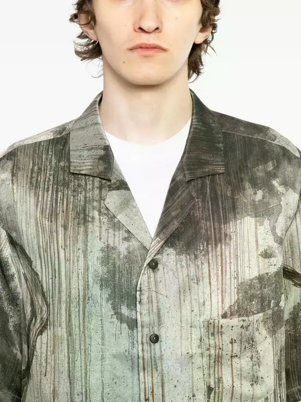 ZIGGY CHEN Printed Silk Shirt