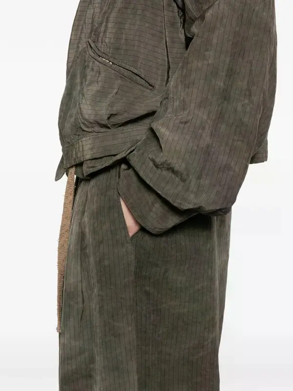 ZIGGY CHEN Pinstriped Pleated Trousers