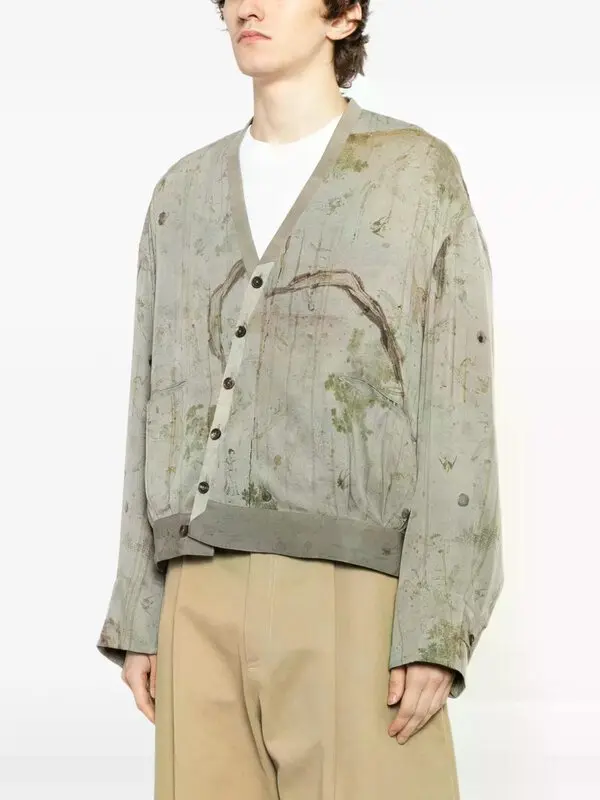 ZIGGY CHEN Printed Silk Jacket