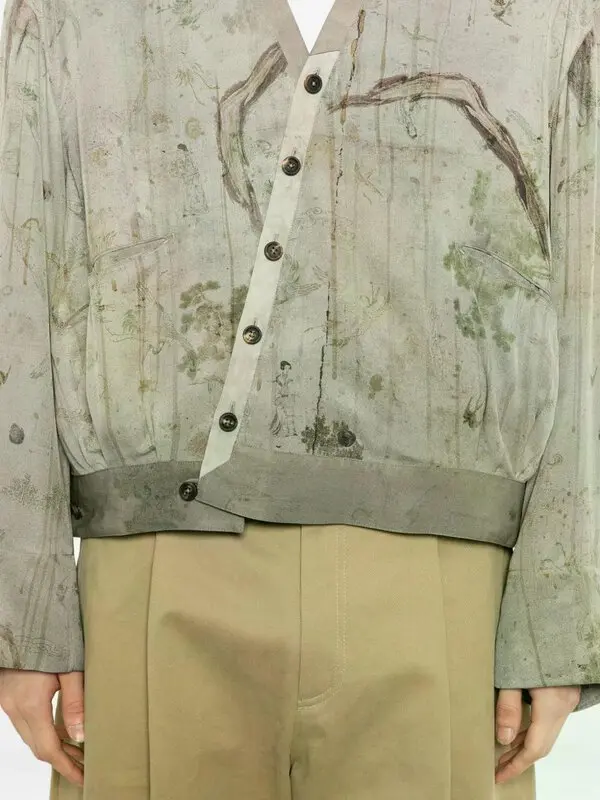 ZIGGY CHEN Printed Silk Jacket