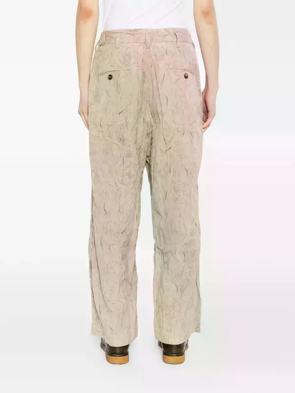 ZIGGY CHEN Graphic Print Pleated Trousers