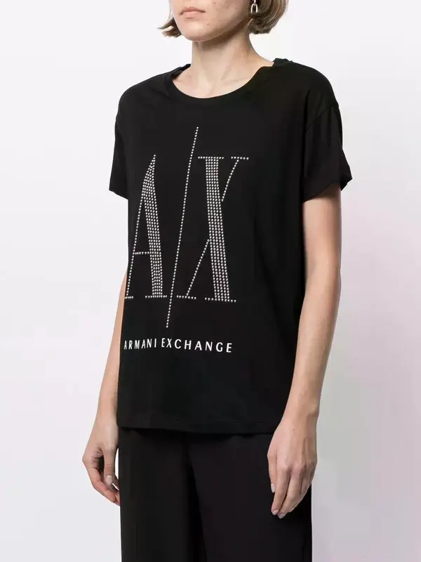 Armani Exchange Sequin-logo T-shirt