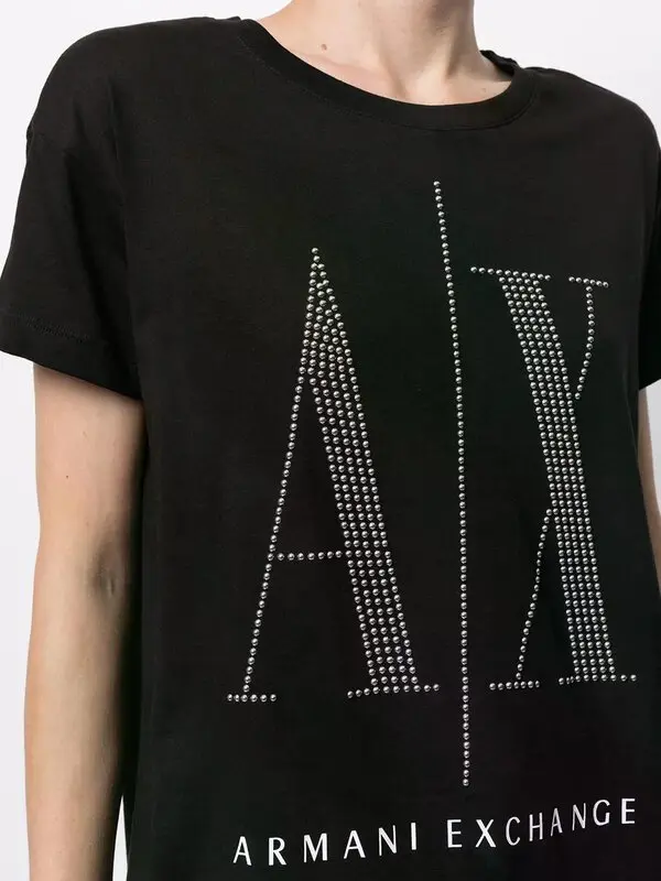 Armani Exchange Sequin-logo T-shirt