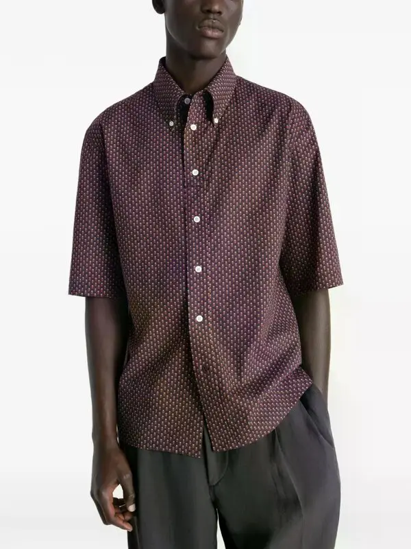 LEMAIRE Geometric-print Button-down Shirt
