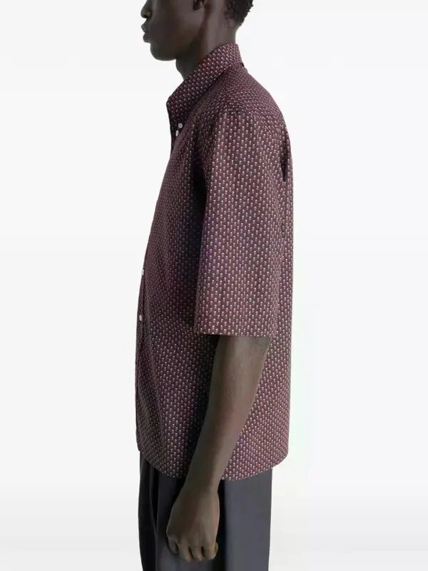 LEMAIRE Geometric-print Button-down Shirt