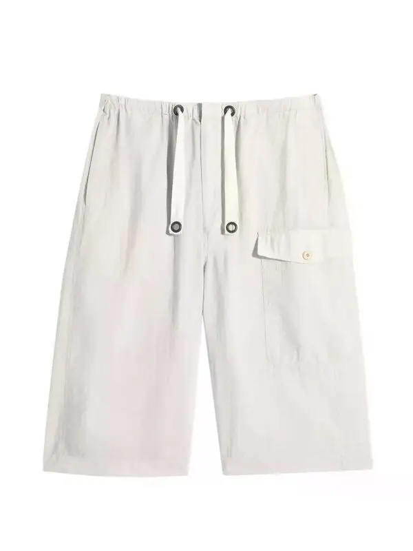 LEMAIRE Drawstring Cargo Bermuda Shorts In Technical Cotton