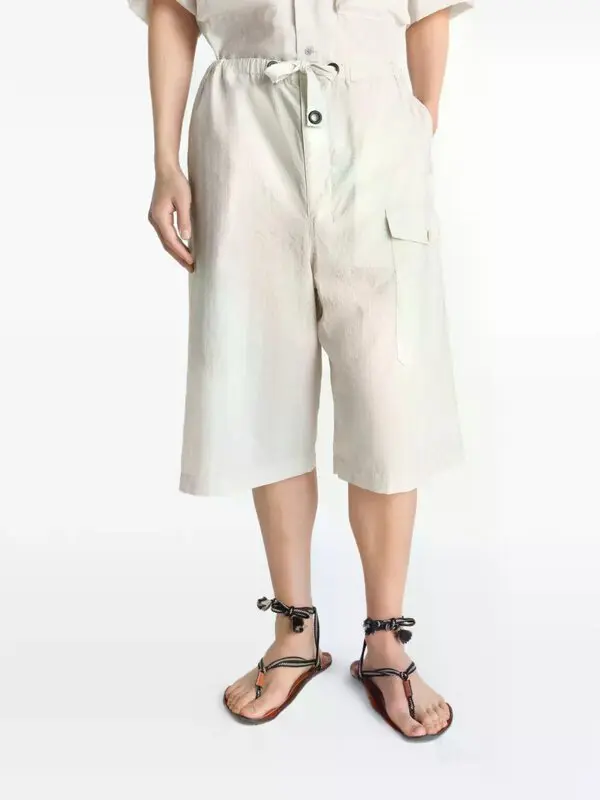 LEMAIRE Drawstring Cargo Bermuda Shorts In Technical Cotton