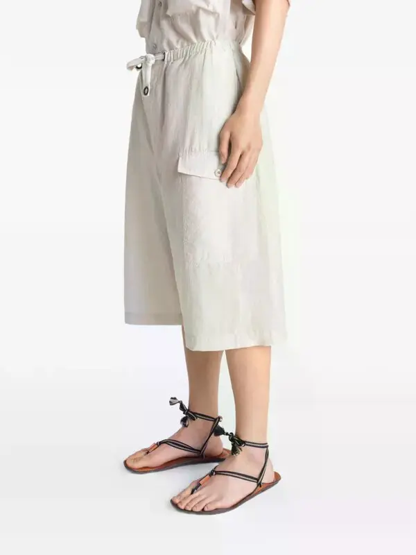 LEMAIRE Drawstring Cargo Bermuda Shorts In Technical Cotton