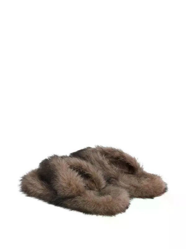 Dolce & Gabbana Shearling Flip-flops