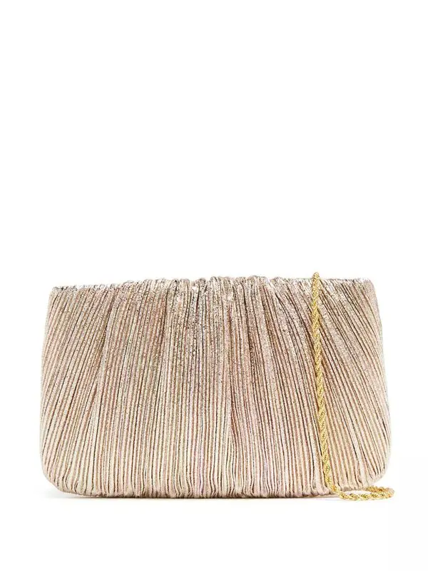 LOEFFLER RANDALL Brit Pleated Clutch Bag - Silver