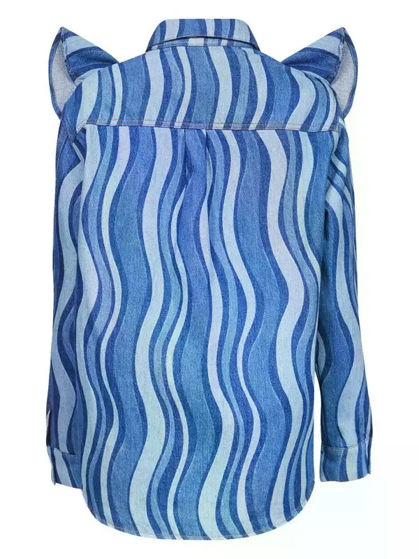 AREA Sunray-patterned Denim Shirt
