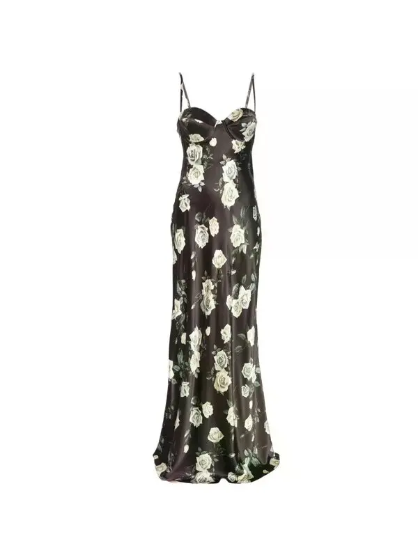 L'Agence Sayla Floral-print Gown