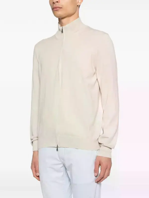 GRAN SASSO Zip Cardigan - Neutrals