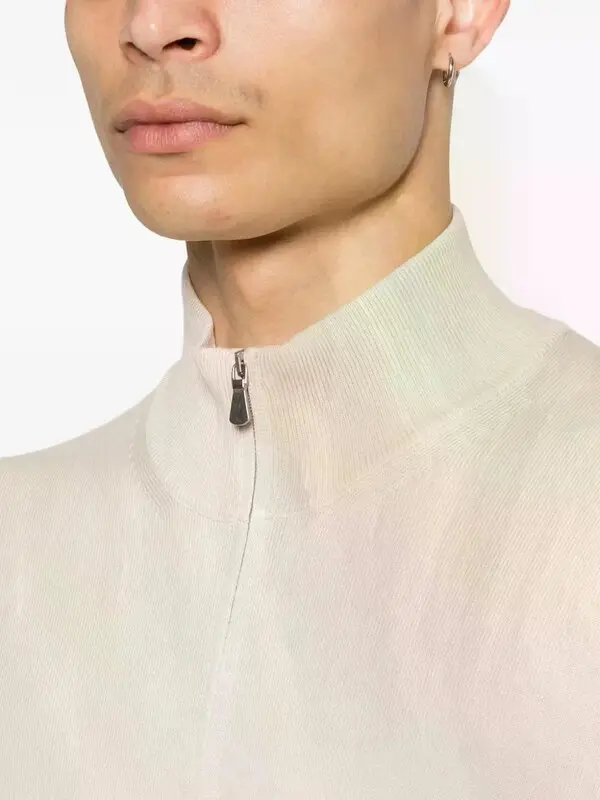 GRAN SASSO Zip Cardigan - Neutrals