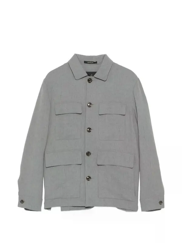 MONTECORE Collared Jacket With Front Flap Pockets - Grey