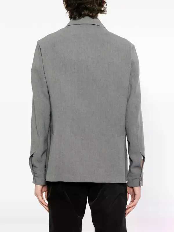 MONTECORE Collared Jacket With Front Flap Pockets - Grey