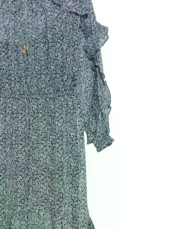 Michael Kors Floral Ruffle Midi Dress