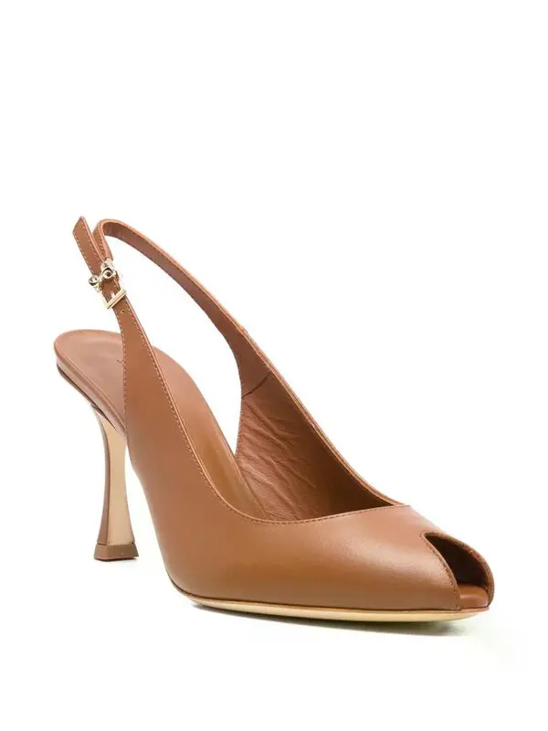 SERGIO LEVANTESI Peep-toe Slingback Sandals