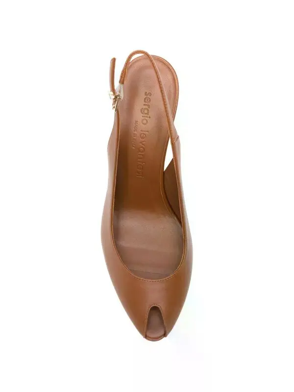 SERGIO LEVANTESI Peep-toe Slingback Sandals