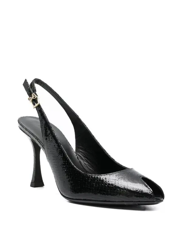SERGIO LEVANTESI Peep-toe Slingback Sandals