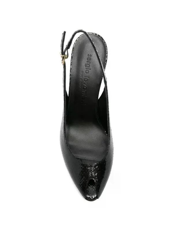 SERGIO LEVANTESI Peep-toe Slingback Sandals