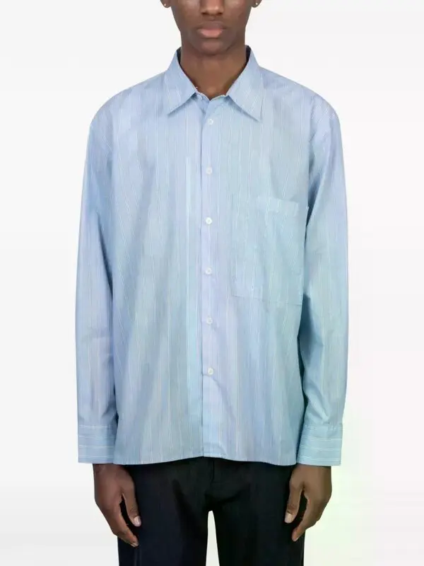 Universal Works Square-pocket Striped Shirt
