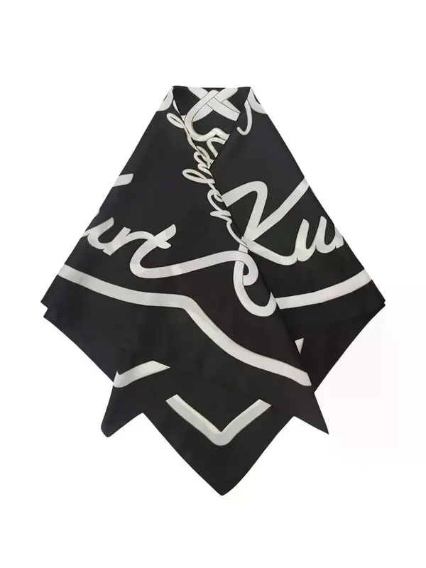 Kurt Geiger Square Patterned Scarf - Black