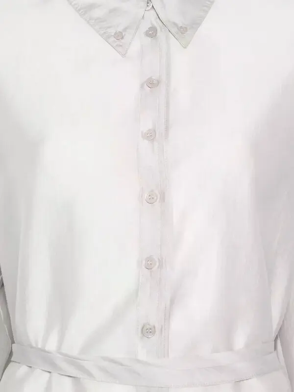 LOW CLASSIC Sheer Shirred Blouse - Grey