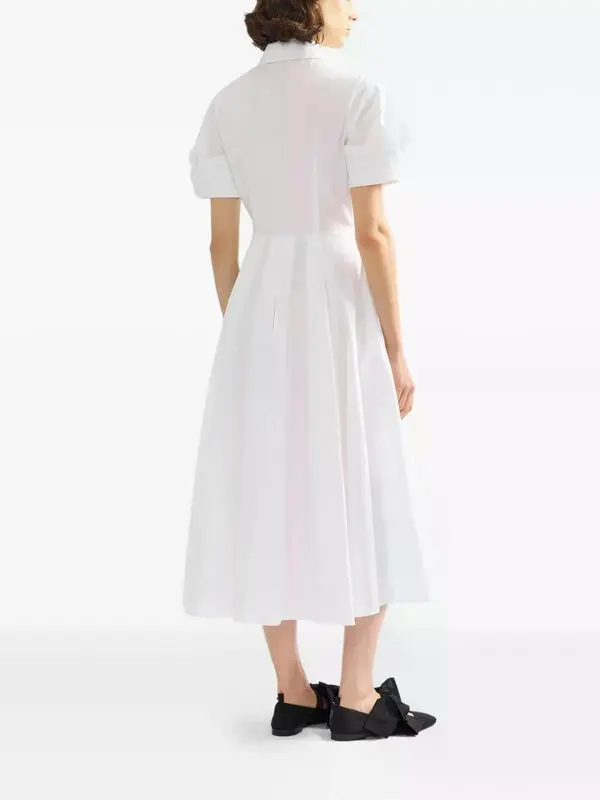 Erdem Puff-sleeve Embroidered Midi Dress