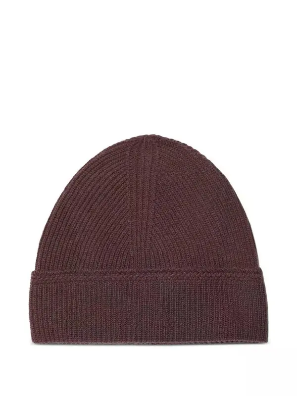 PAURA Ribbed Beanie - Brown