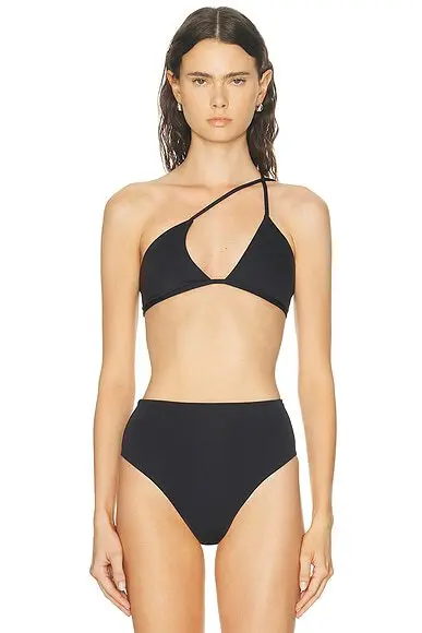 LEFT ON FRIDAY One Shoulder Triangle Bikini Top