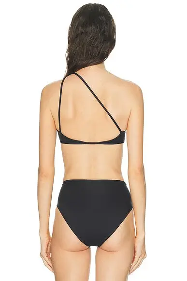 LEFT ON FRIDAY One Shoulder Triangle Bikini Top
