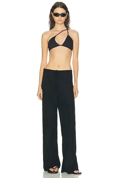 LEFT ON FRIDAY One Shoulder Triangle Bikini Top