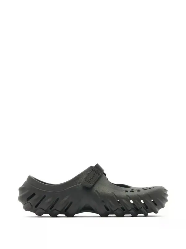 CROCS Echo Mary Jane Perforated Slip-ons - Black