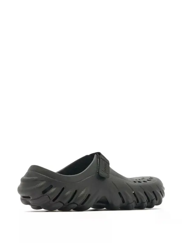 CROCS Echo Mary Jane Perforated Slip-ons - Black