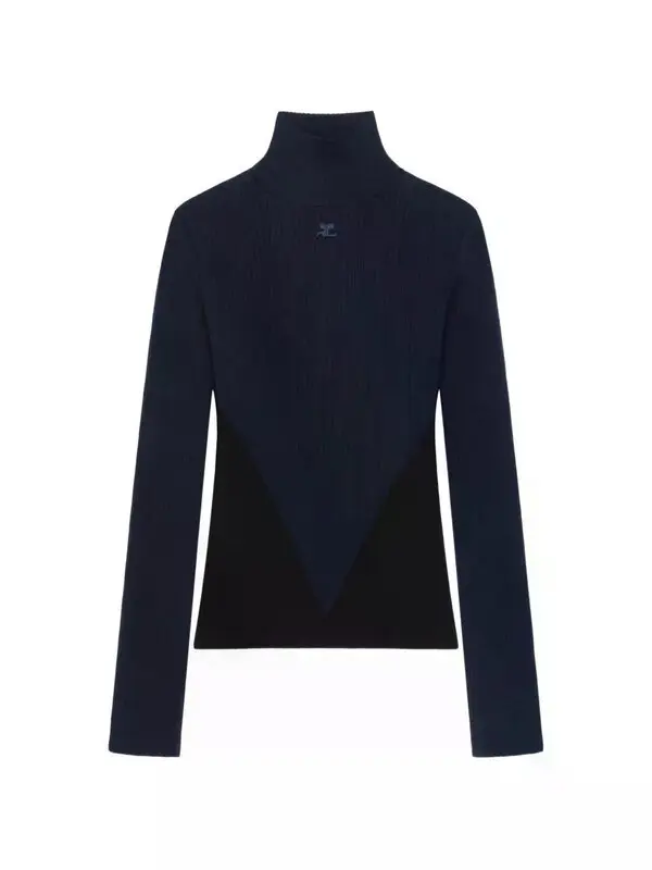 COURREGES V-line Turtleneck Sweater