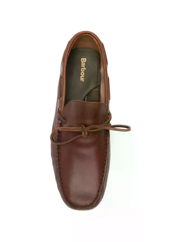 Barbour Courage Lace-up Boat Shoes - Brown