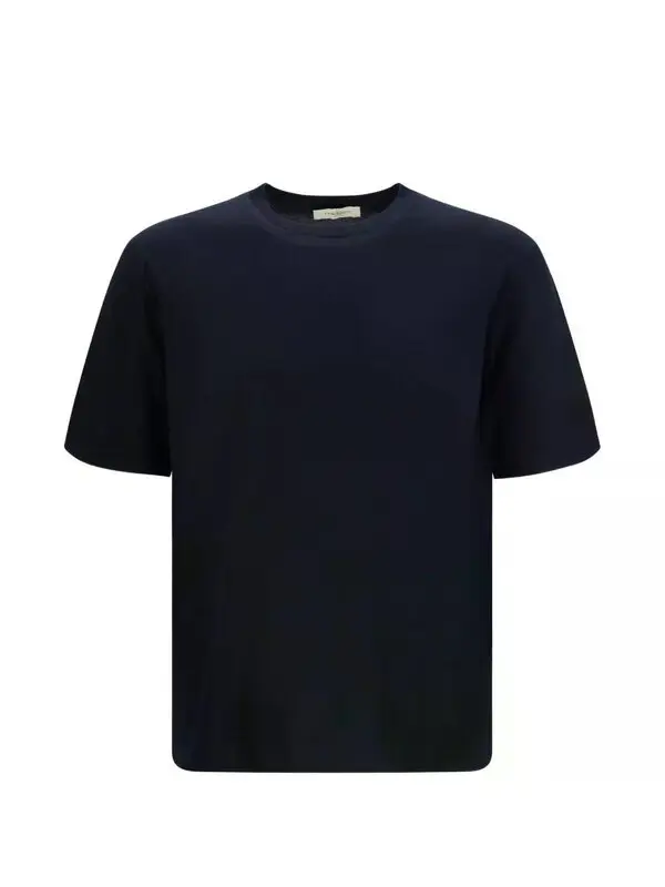 PIACENZA CASHMERE 1733 Ribbed Crew-neck T-shirt - Blue