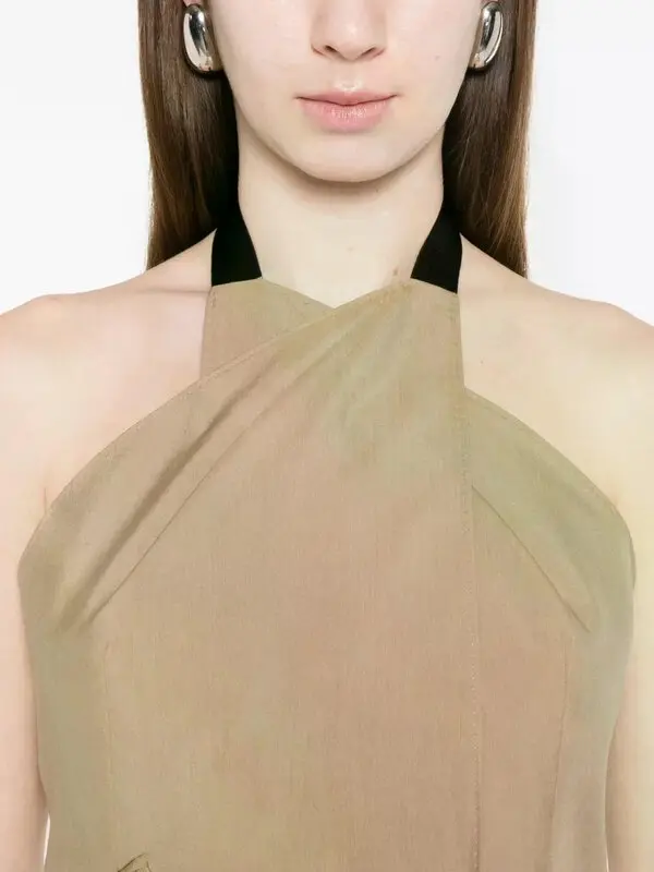 Max Mara Double-breasted Halterneck Waistcoat - Neutrals