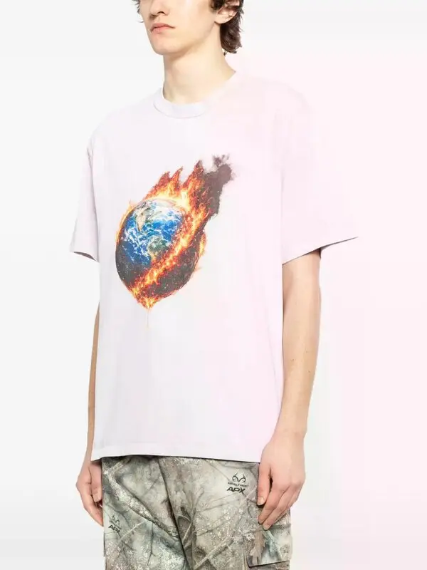 MELT Burning Earth Graphic T-shirt - Pink