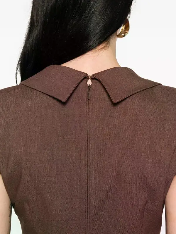 Pinko Amadine Belted Midi Dress - Brown