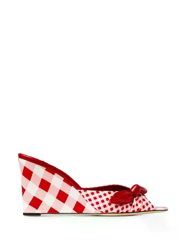 JIMMY CHOO Livi Wedge 85 Sandals - Red
