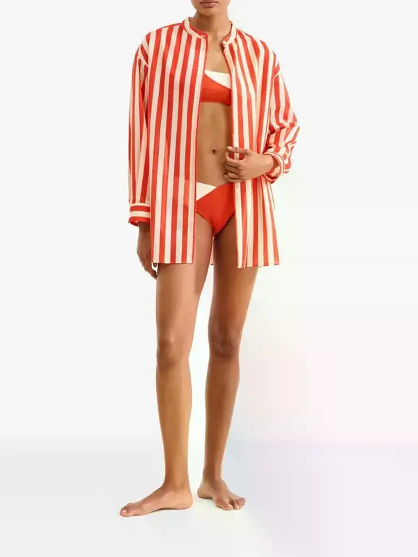 ERES Striped Cotton Shirt - Red