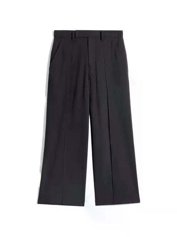 LEMAIRE Pleated Wide Leg Trousers - Black