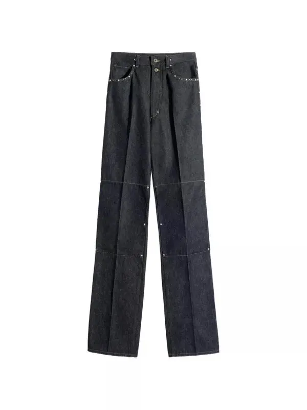 LEMAIRE High-waisted Straight Leg Pants With Stud Embellishments