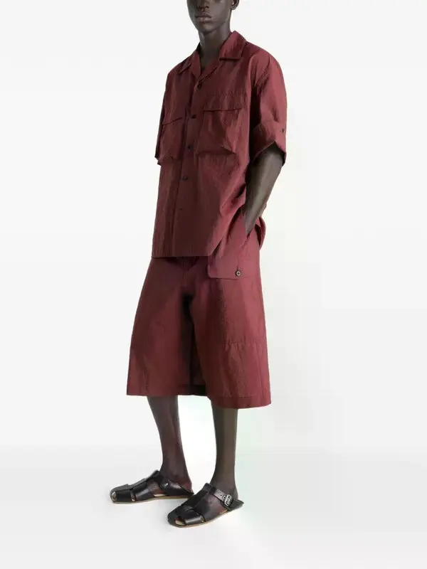 LEMAIRE Drawstring Pocket Shorts - Red