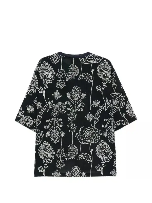 Giorgio Armani Floral Print T-shirt - Blue